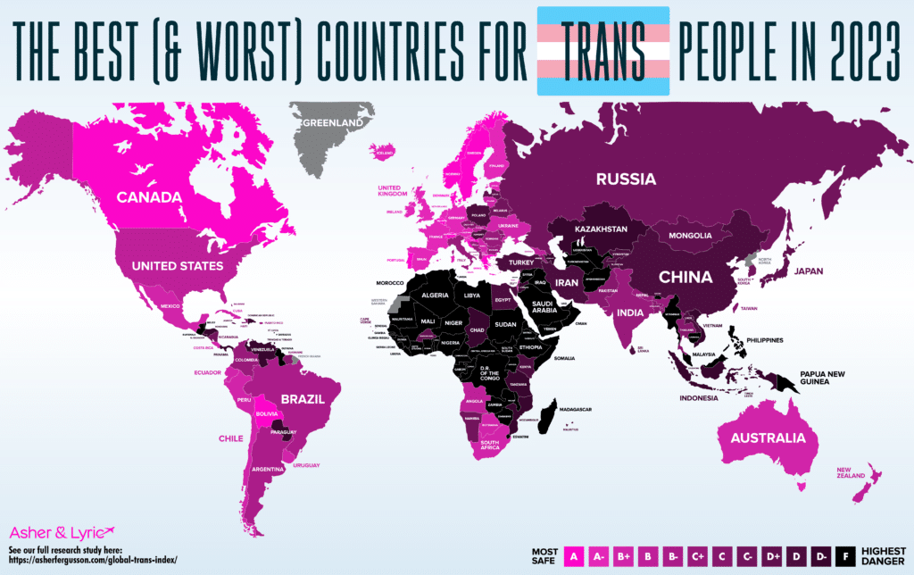Global Trans Rights Index: 203 Countries Ranked in 2023